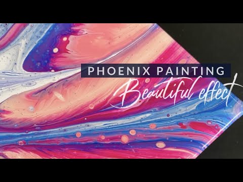 A FLOWER TURNS INTO A PHOENIX! Acrylic Pour Painting | Fluid Art | How ...