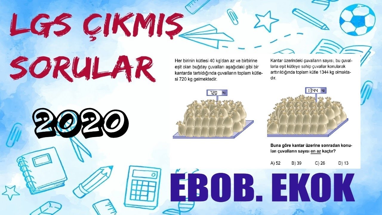 2020 LGS çıkmış soru (EBOB ve EKOK) - YouTube