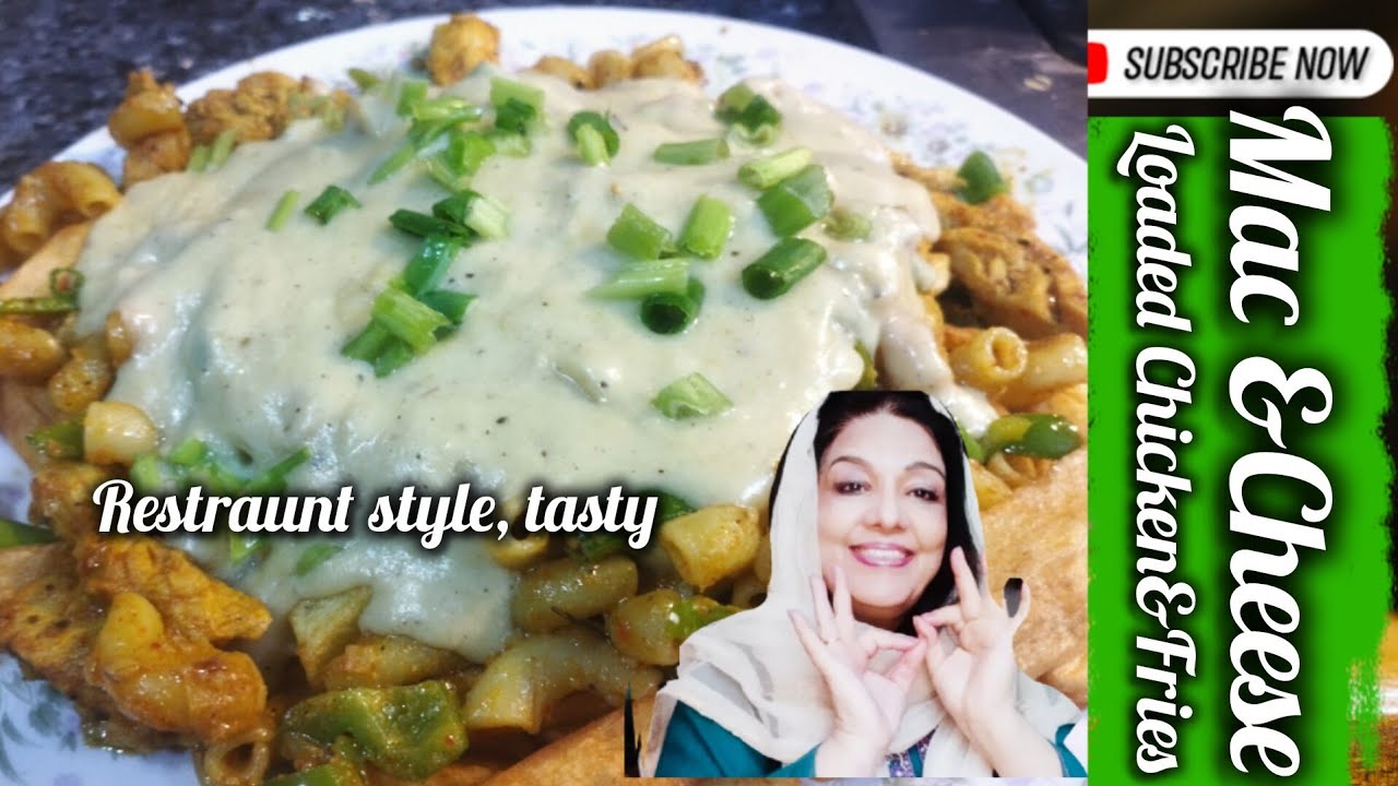 CRAZY Loaded Fries with Chicken Mac & Cheese Recipe - YouTube