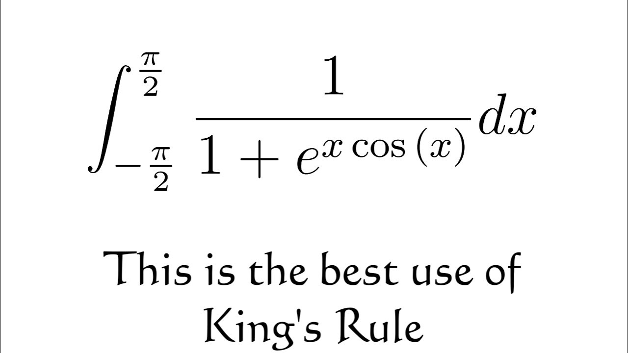 MIT Integration Bee: This is the best use of King's Rule - YouTube