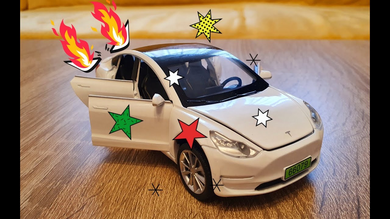 Unboxing 1:32 Tesla Model 3 - Alloy car model toy - YouTube