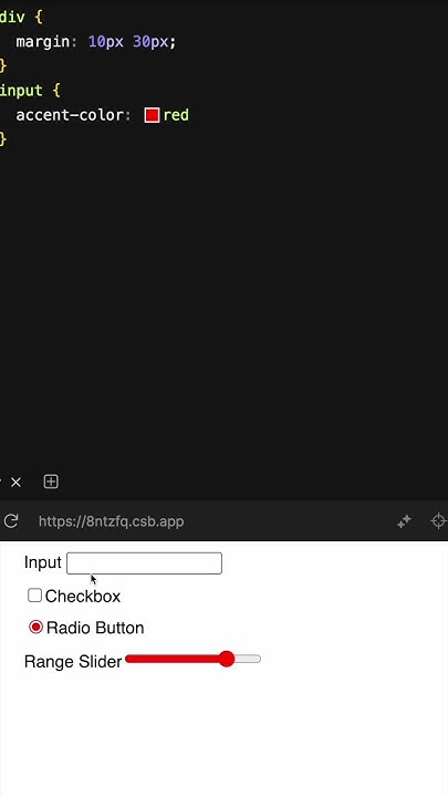 Accent color: Change form elements style with one line of css - YouTube