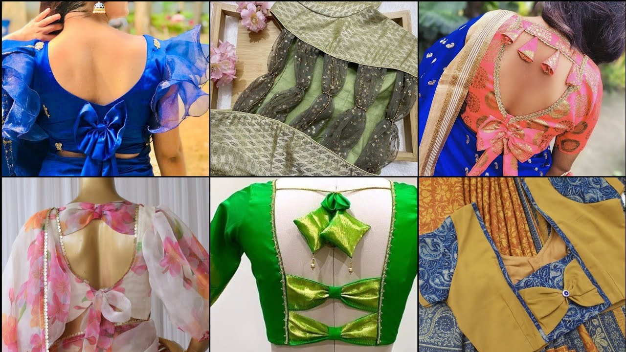 Blouse Ki Design Gale Ki Bow Blouse Design New 2022 Blouse Designs ...