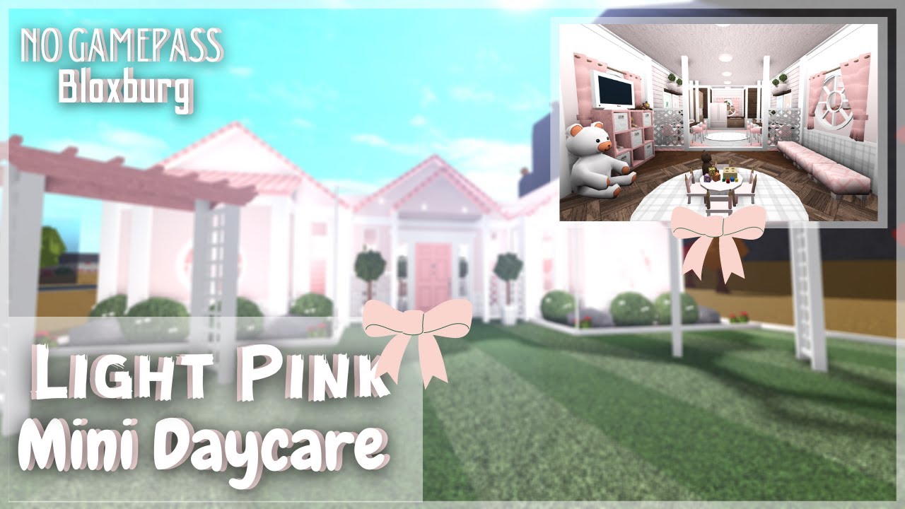 Roblox Bloxburg No Gamepass Light Pink Mini Daycare Speedbuild