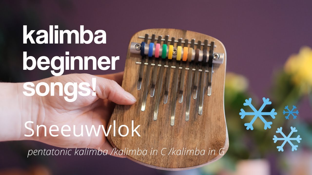 Sneeuwvlok (winter song "snowflake) How to learn kalimba | easy first ...