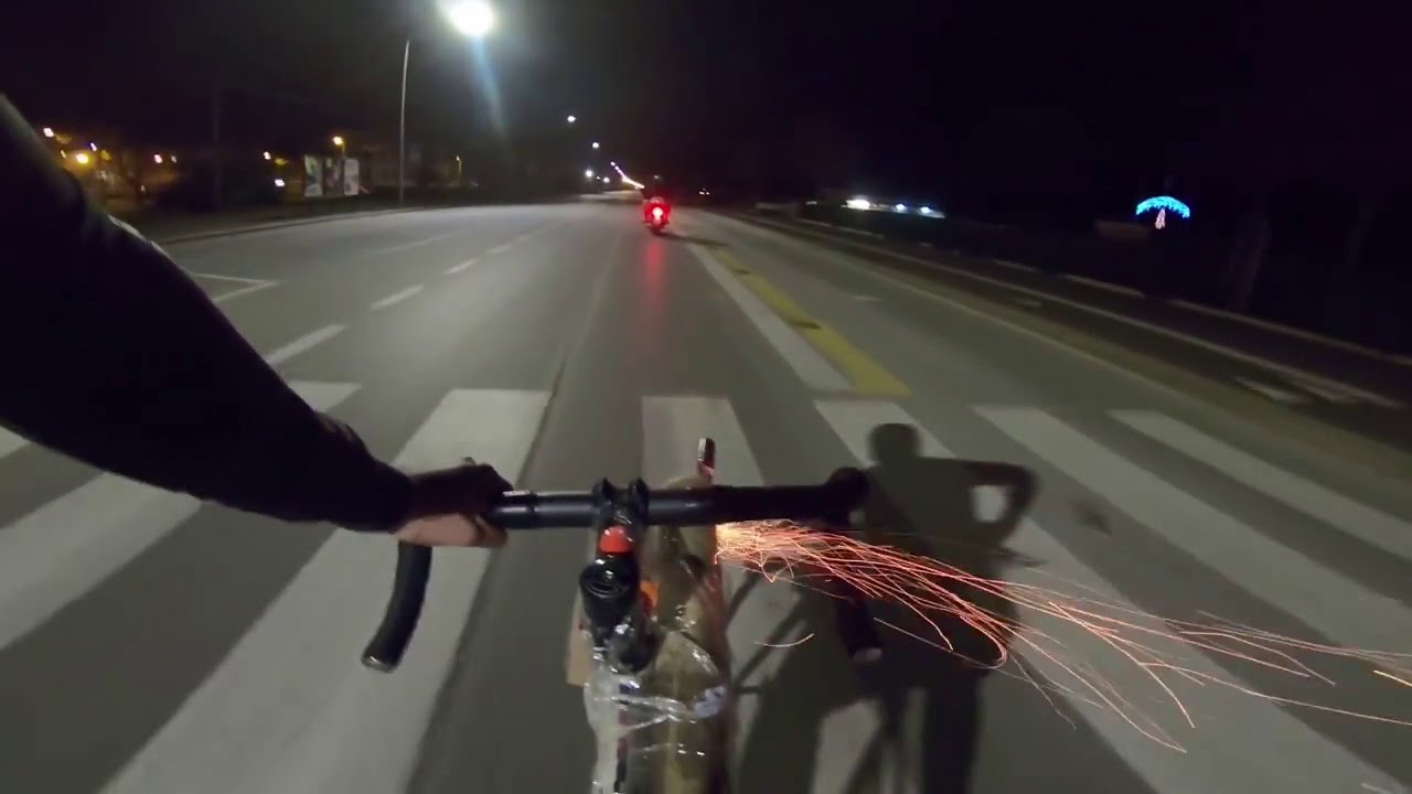 bicycle fireworks - YouTube