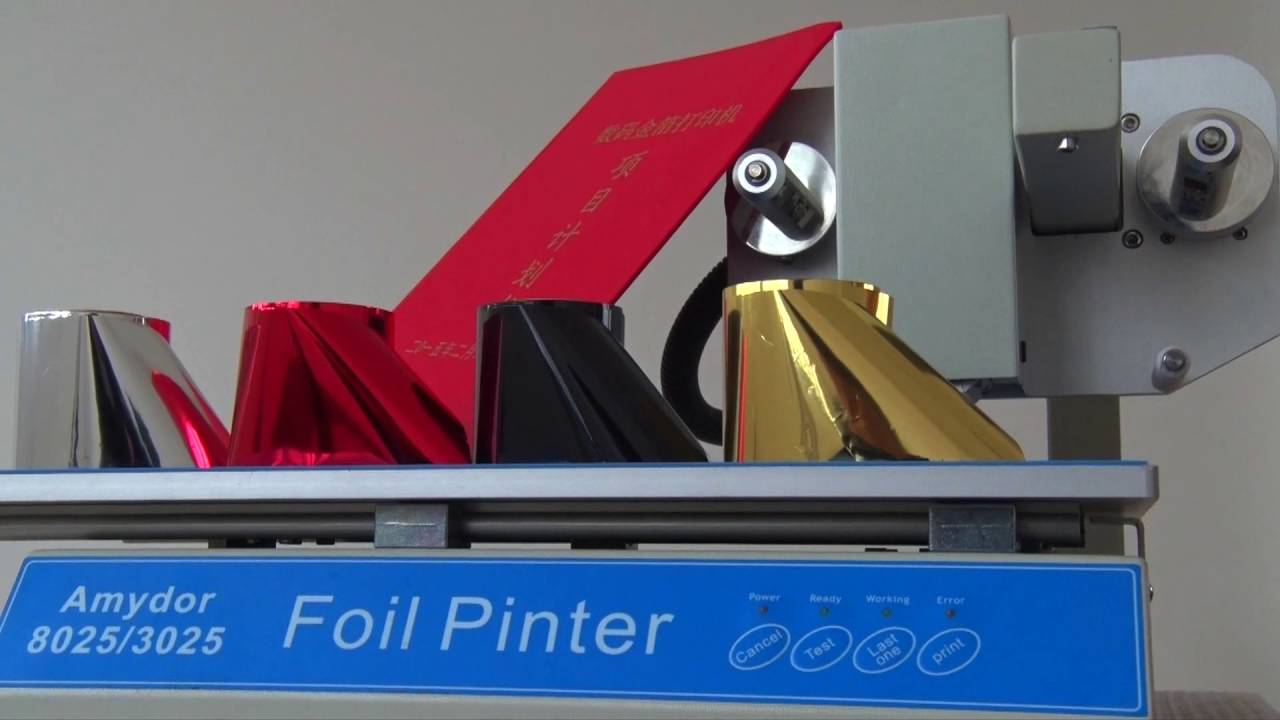book cover foil printer - YouTube