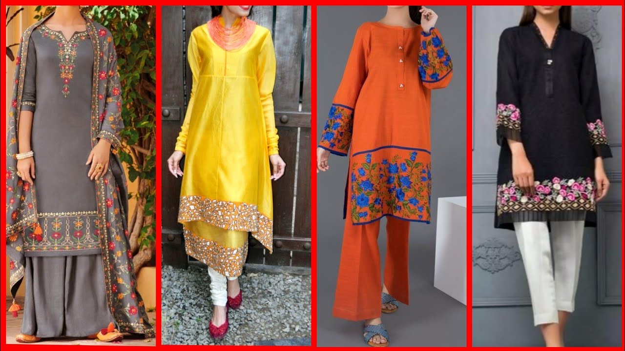 Most Beautiful Attractive Fabulous Borderline Embroidery Idea For Girls ...