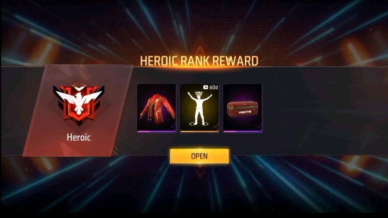 BR RANKED HEROIC RANK REWARD | BR RANKED | FREE FIRE - YouTube