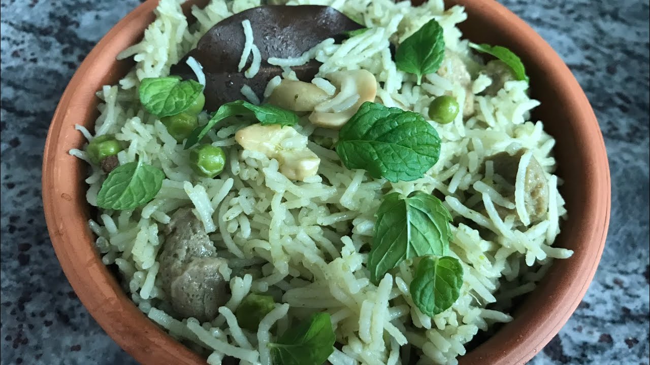 Mint Pulav !!! புதினா புலாவ்!!!pudina rice !! Verity rice !!Pudina ...