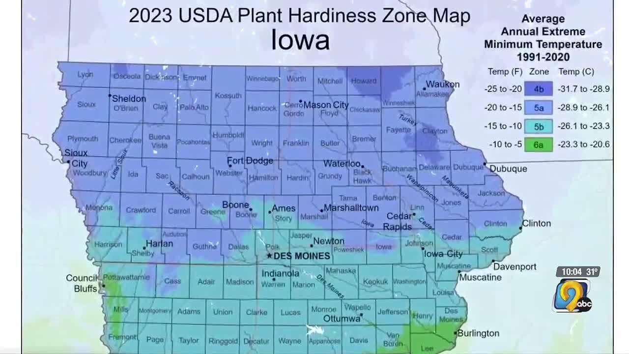 USDA release new "Plant Hardiness Zone Map" showing parts of Iowa have ...