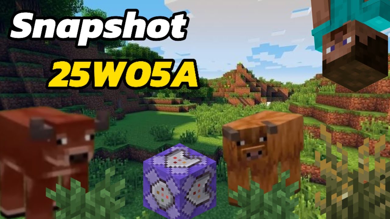 🔥LUCIERNAGAS, VACAS NUEVAS Y MÁS🔥 - Snapshot 25W05A | Minecraft Java Edition - YouTube