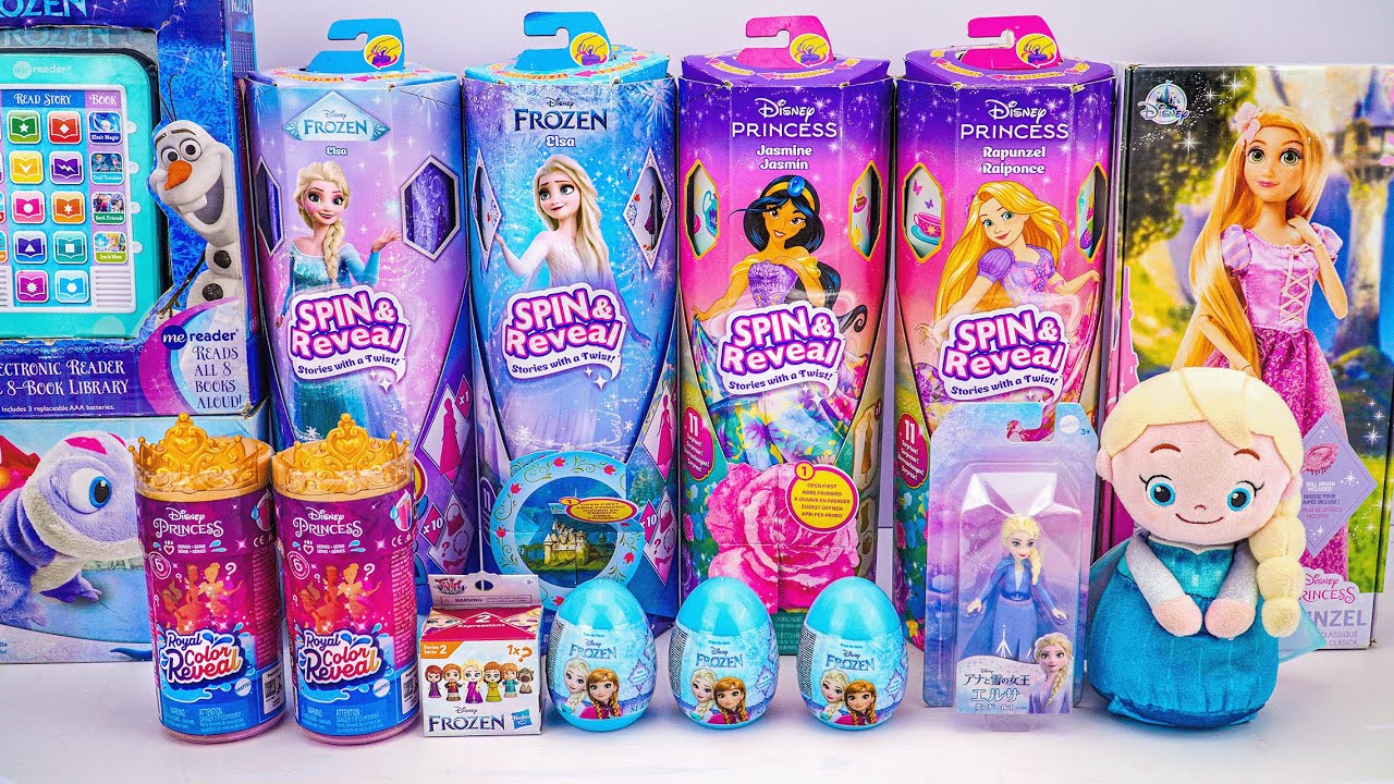 Unboxing Disney Frozen Toys ASMR | Disney Princess Spin & Reveal ...