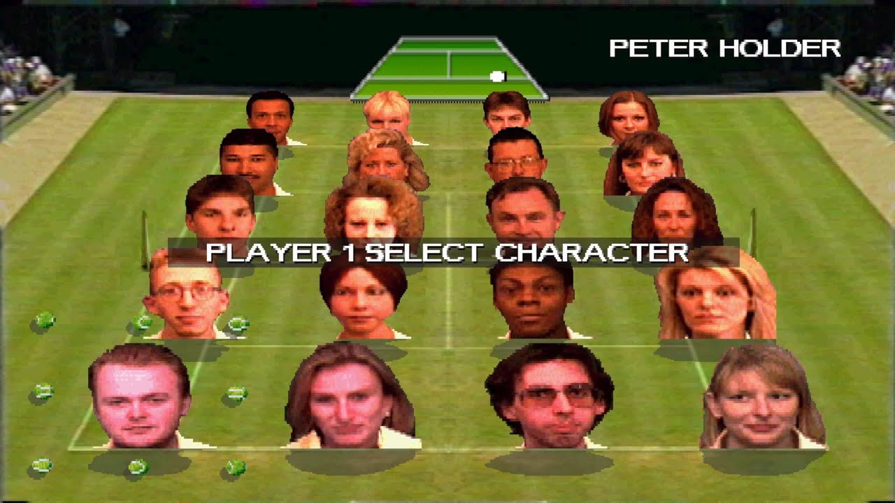Davis Cup Complete Tennis All Characters [PS1] - YouTube