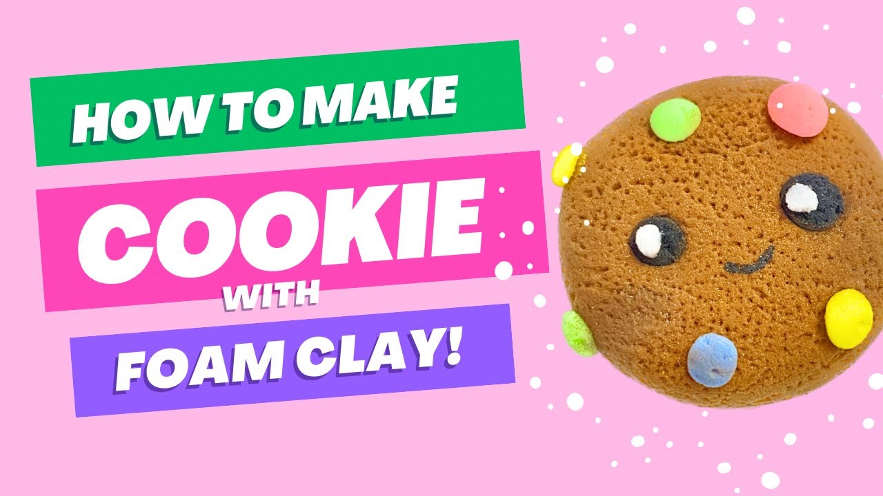 How to make CUTE COOKIE with foam clay | DIY miniature cookies - YouTube