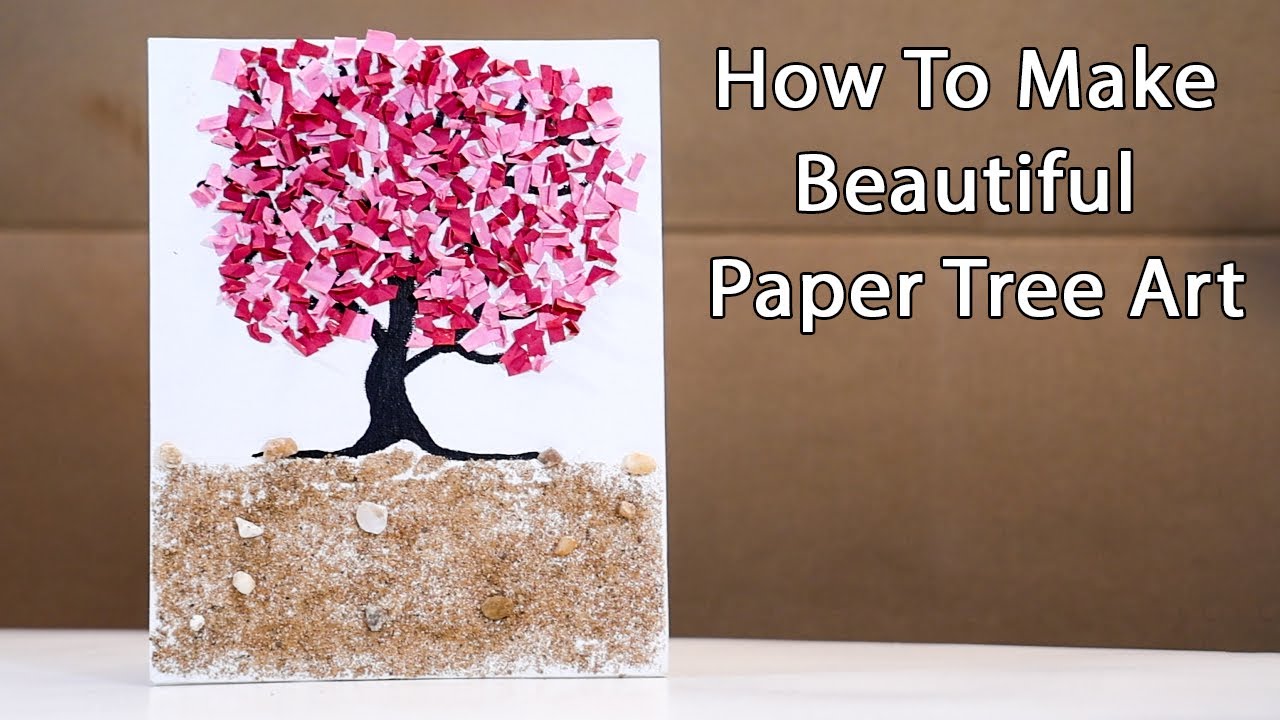 How To Make Beautiful Paper Tree Art | DIY Wall Hanging Craft Ideas ...