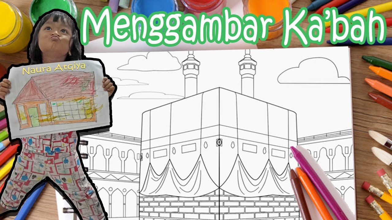 Belajar Menggambar Kabah Menggambar Dan Mewarnai Mekah Youtube