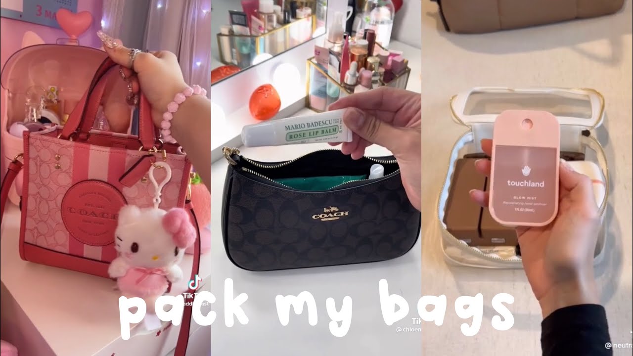 asmr pack my bags with me tiktok - YouTube