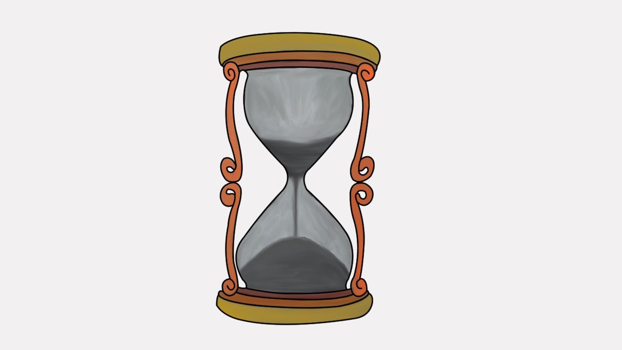 how to draw an hourglass | step by step hourglass drawing - YouTube