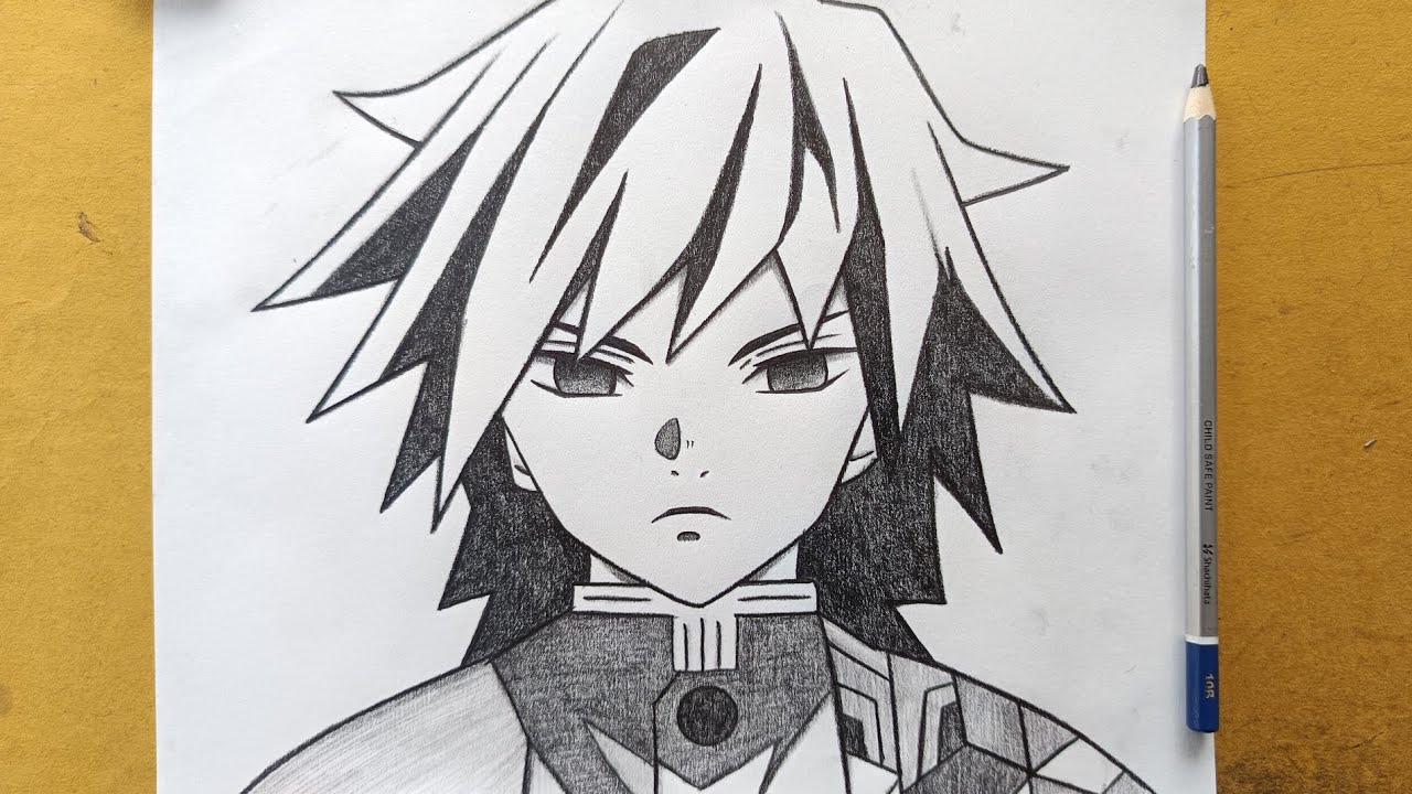 How to draw Tomioka Giyu from (Demon Slayer) || Anime drawing ideas ...