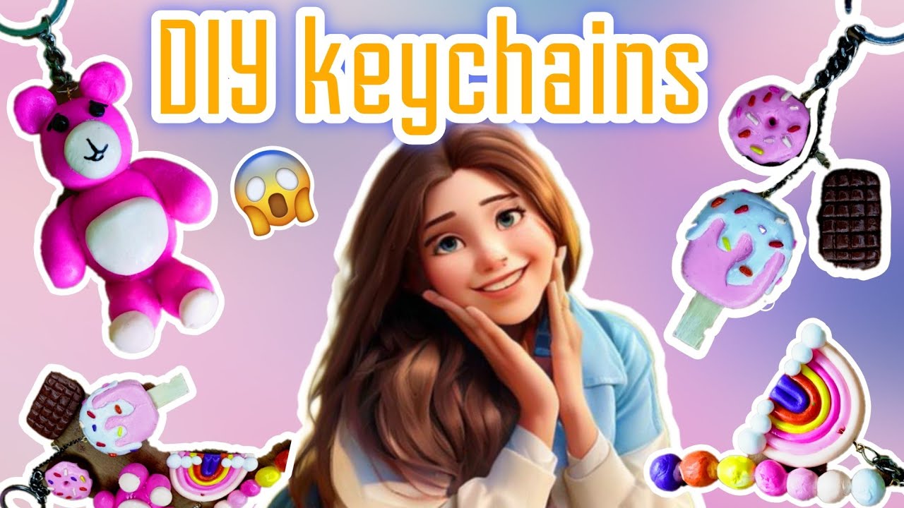 DIY keychains | make my own keychains😱 | homemade keychain @ArtsybyV # ...