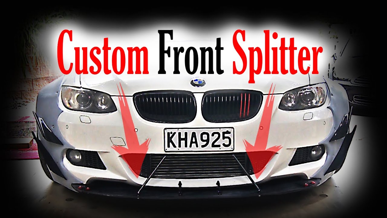 BMW 335i E92 Widebody Custom Splitter - YouTube