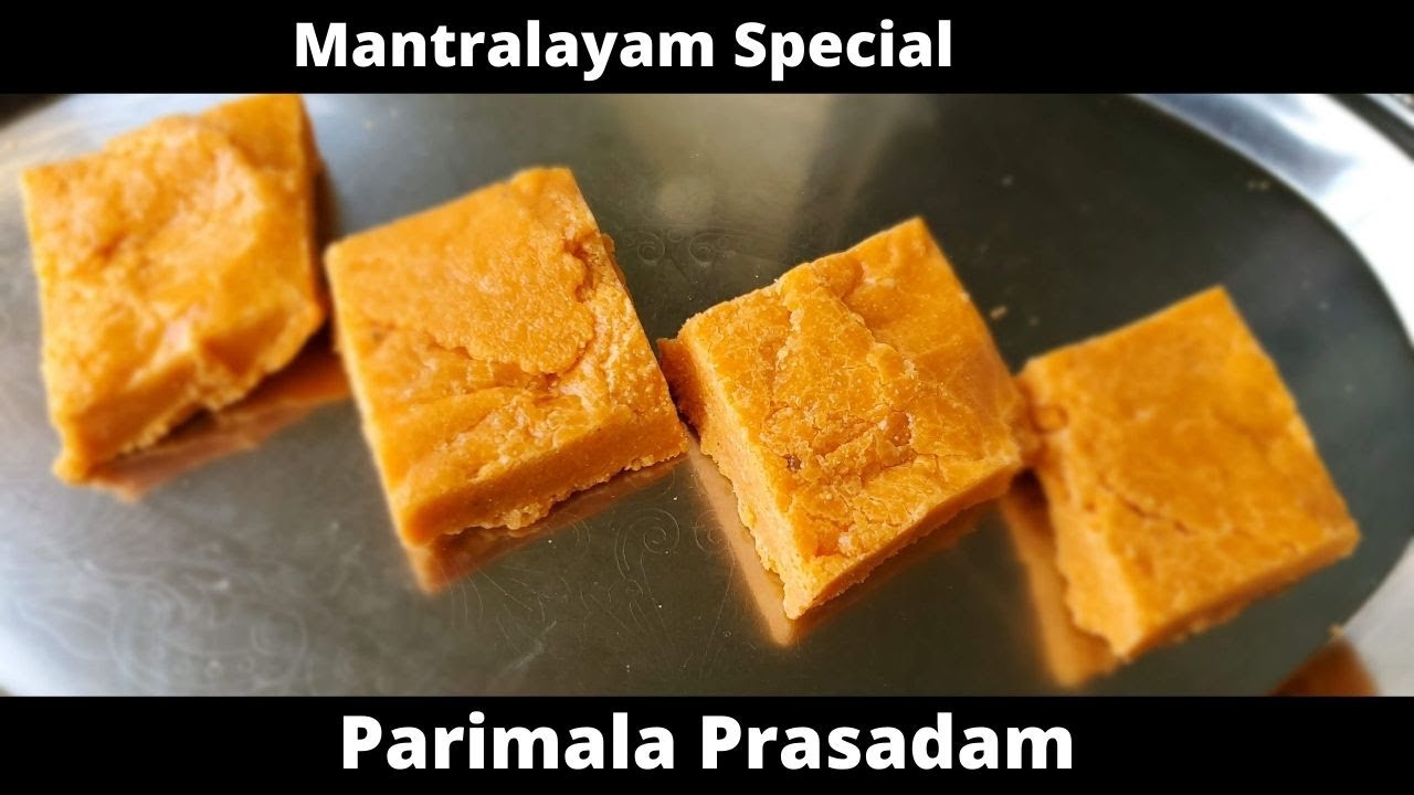 Parimala Prasadam in Tamil | Quick Rava Burfi| Raghavendra Swamy Temple ...