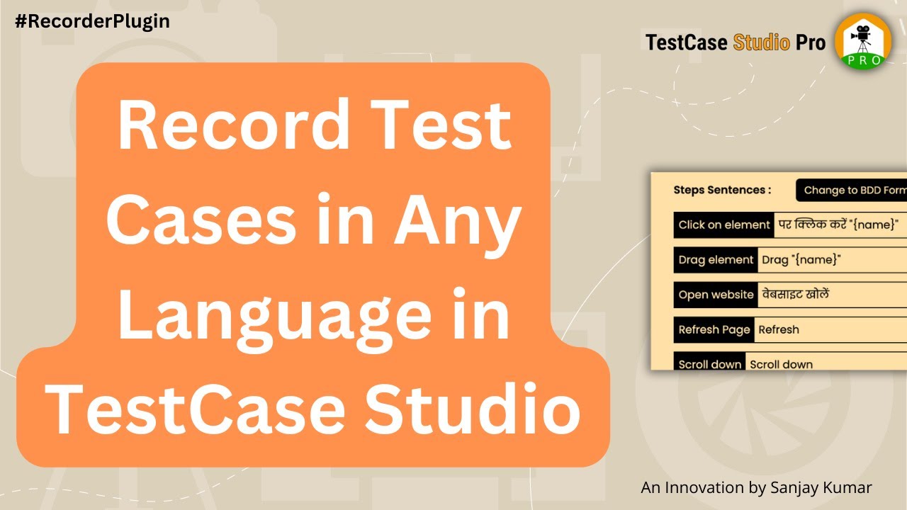 How to Record Test Cases in Any Languages in TestCase Studio | Record ...