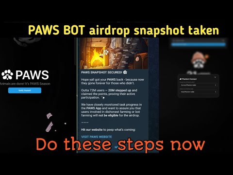 Paws bot snapshot done , do these steps now - YouTube