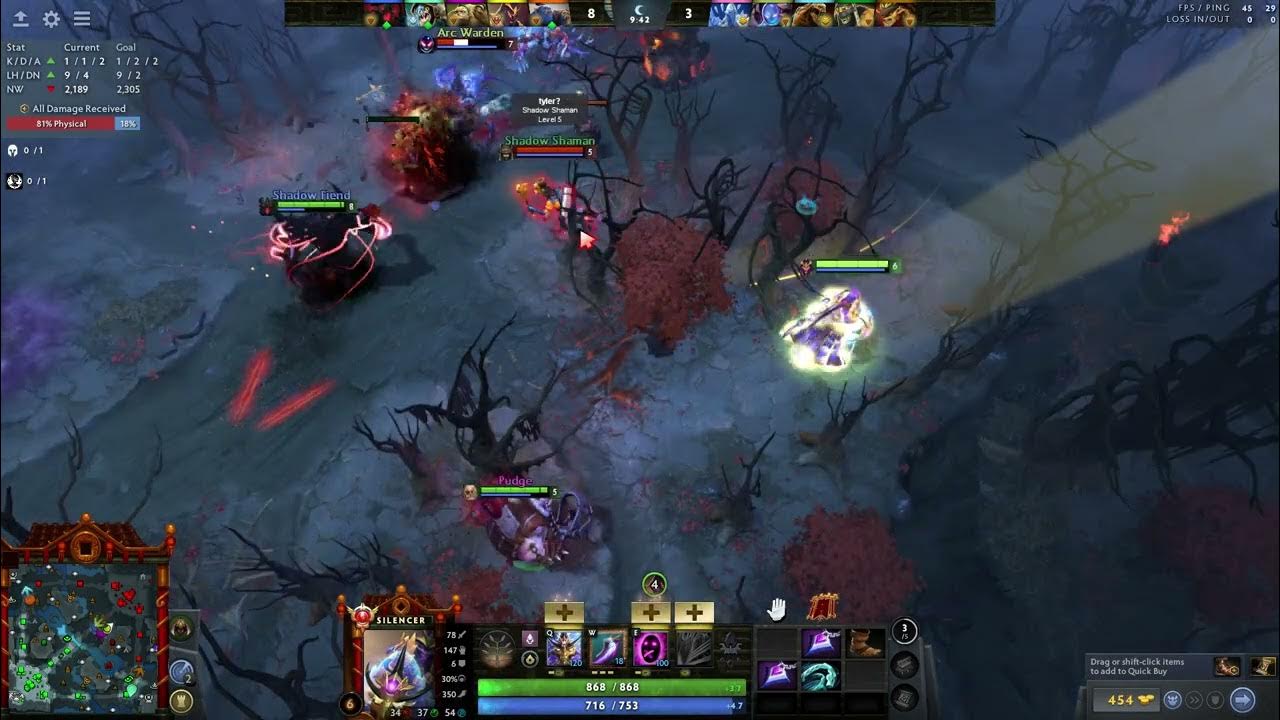 SILENCER HARD SUPPORT - DOTA GAMEPLAY - YouTube