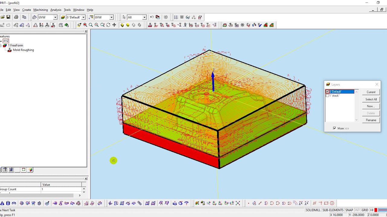 Esprit CAM : Rough Profitmilling : 13 - YouTube