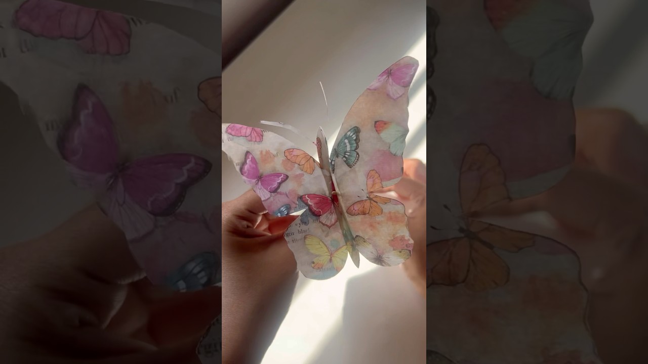 Flapping Butterfly🦋😮#tutorial #art #diy #artandcraft #diycrafts # ...