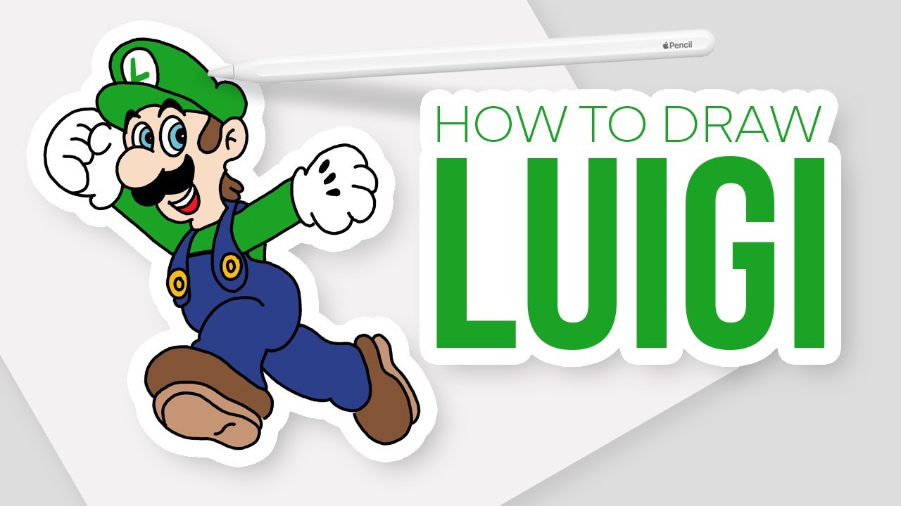 How to Draw Luigi from Super Mario - YouTube