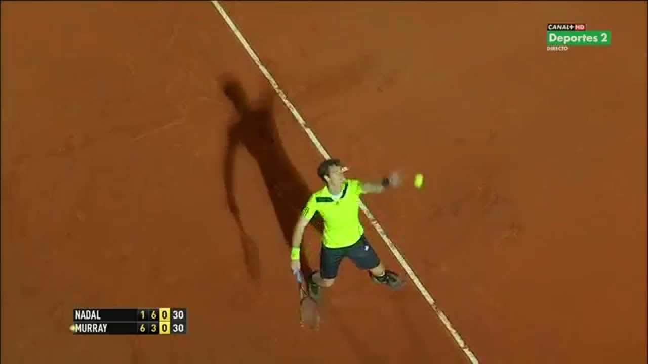 2014 Rome Murray serve forehand volley above - YouTube