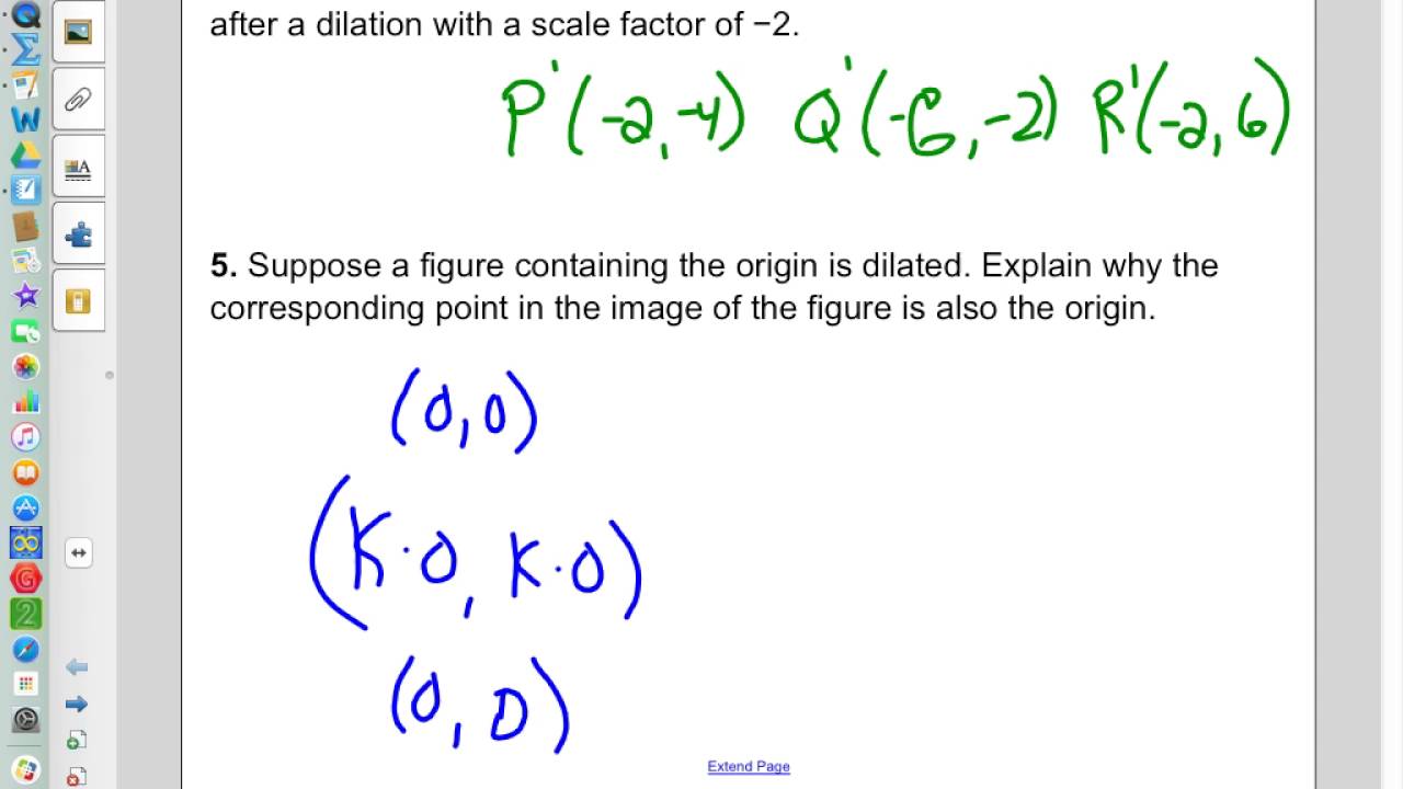 Chapter 4 lesson 5b Dilation 2 - YouTube