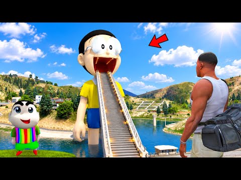 FRANKLIN FOUND A STAIRWAY TO NOBITA'S MOUTH IN GTA 5