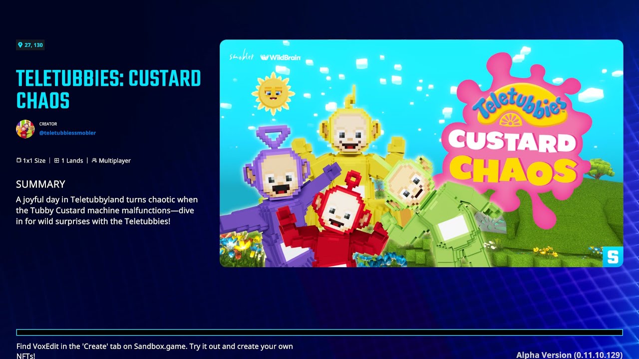 Teletubbies Tubby Custard Game