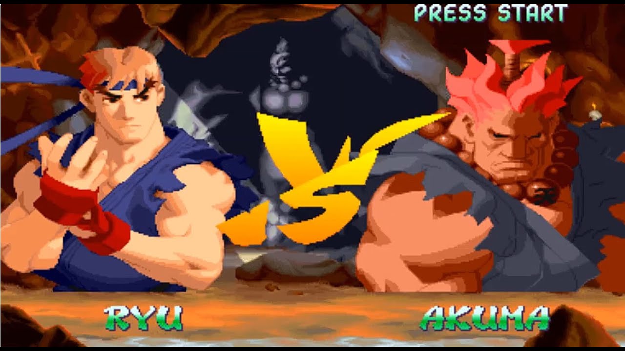 Ryu vs akuma Street Fighter Alpha 2 Street Fighter Lovers - YouTube