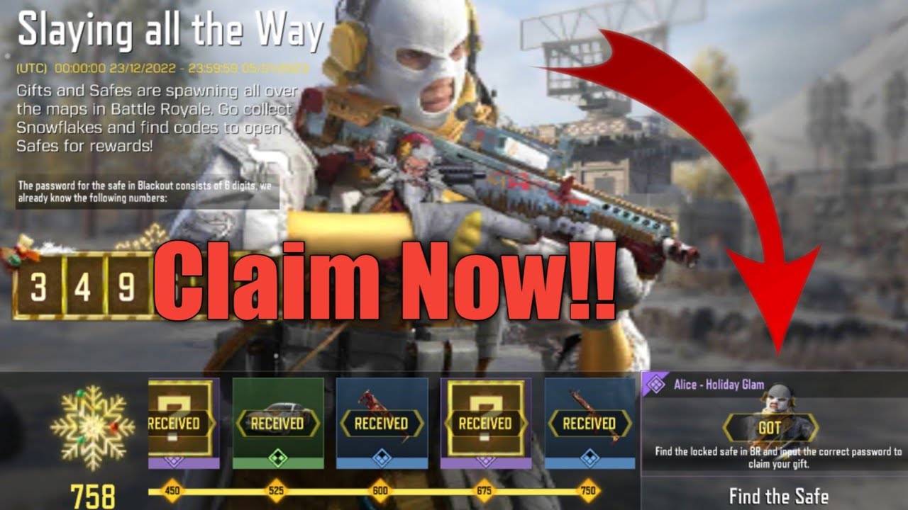 CODM SLAYING ALL THE WAY EVENT | WHERE TO GET SNOWFLAKES AND THE SAFE ...