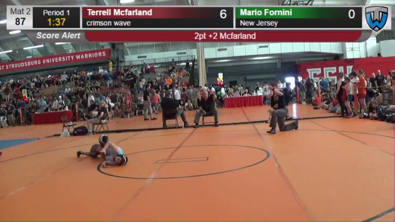 4019 Intermediate 87 Terrell Mcfarland crimson wave vs Mario Fornini ...