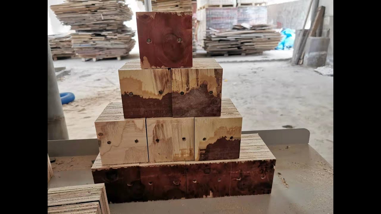 Plywood Block Nailing Machine - YouTube