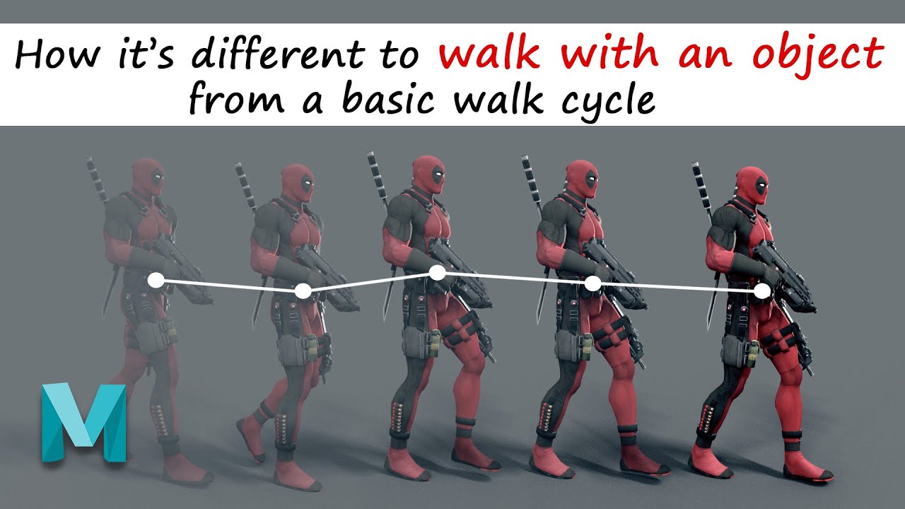 How to Create a Walk Cycle while Holding a Gun or Any other asset - YouTube