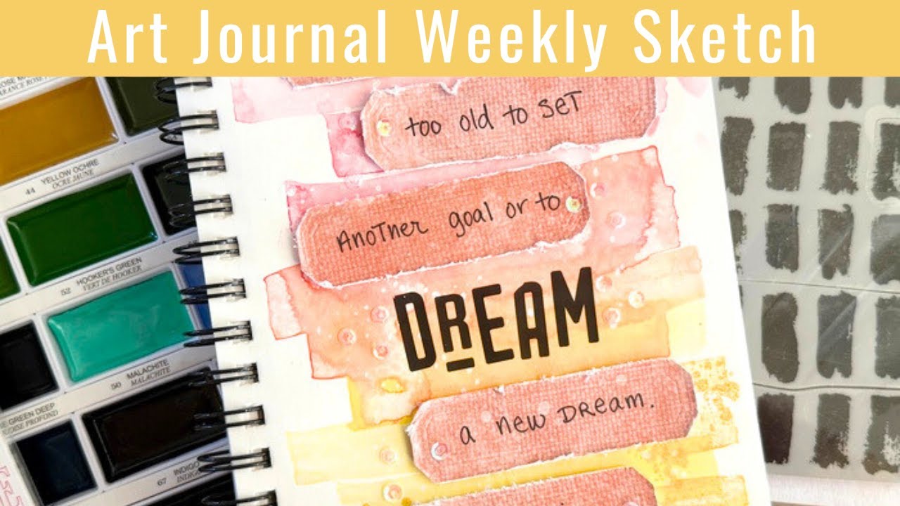 Art Journal Weekly Sketch Challenge - YouTube