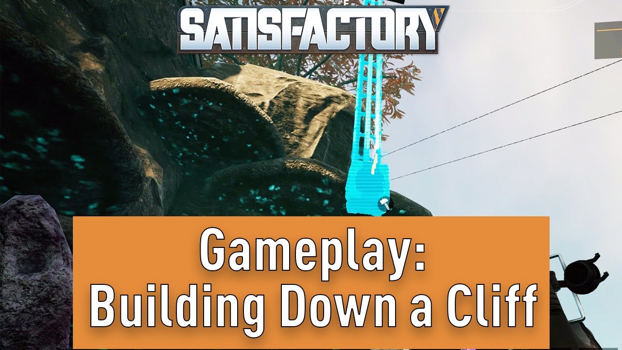 Building a Conveyor Down a cliff - Satisfactory Gameplay - YouTube