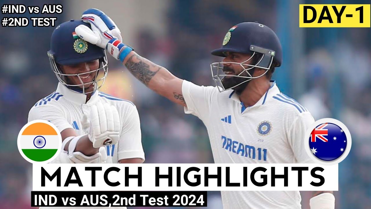 India vs Australia 2nd Test Day 1 Full Highlights 2024 | India vs ...
