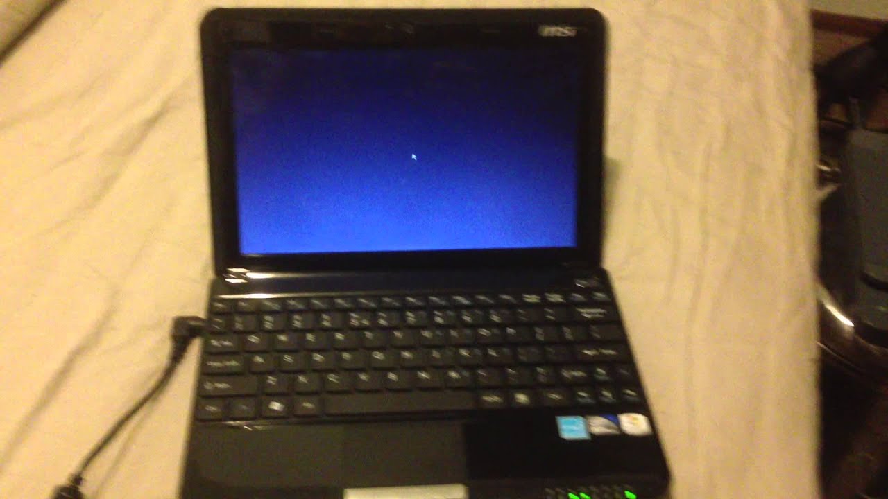 How to recover MSI L1350 netbook back to factory settings - YouTube