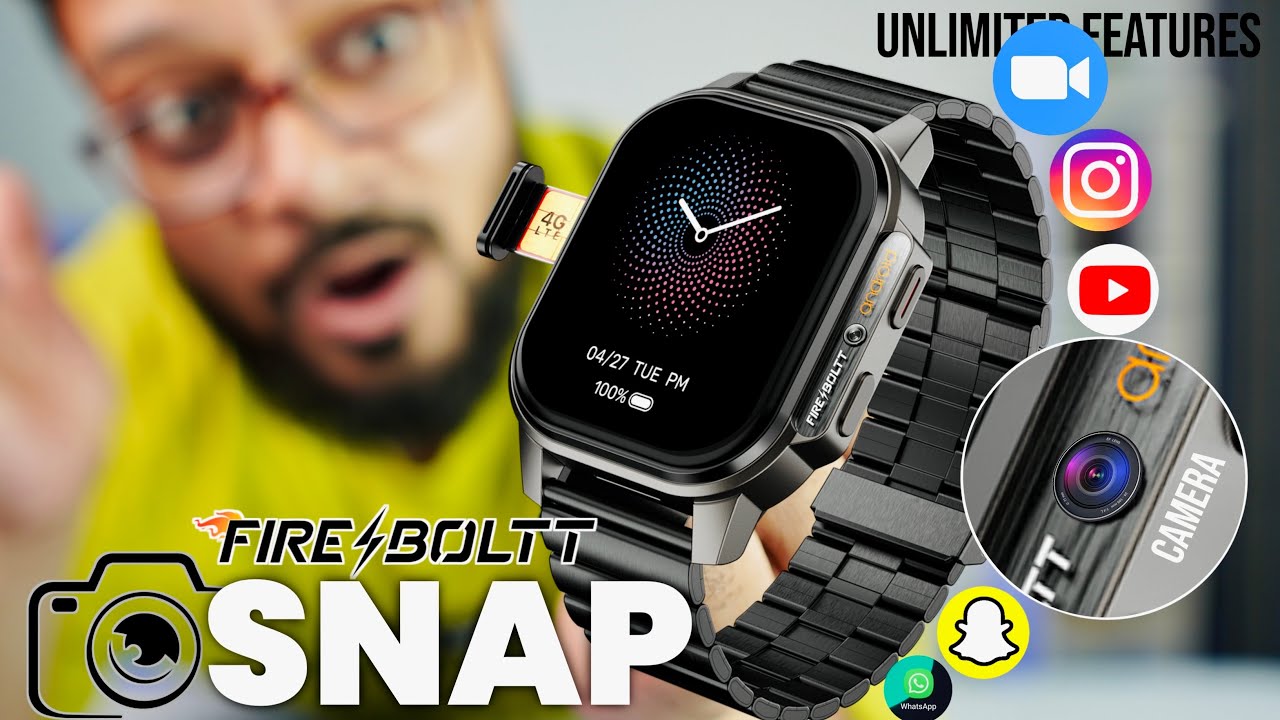 Fireboltt Snap Android Watch Review⚡️ | Amoled Display, HD Camera ...