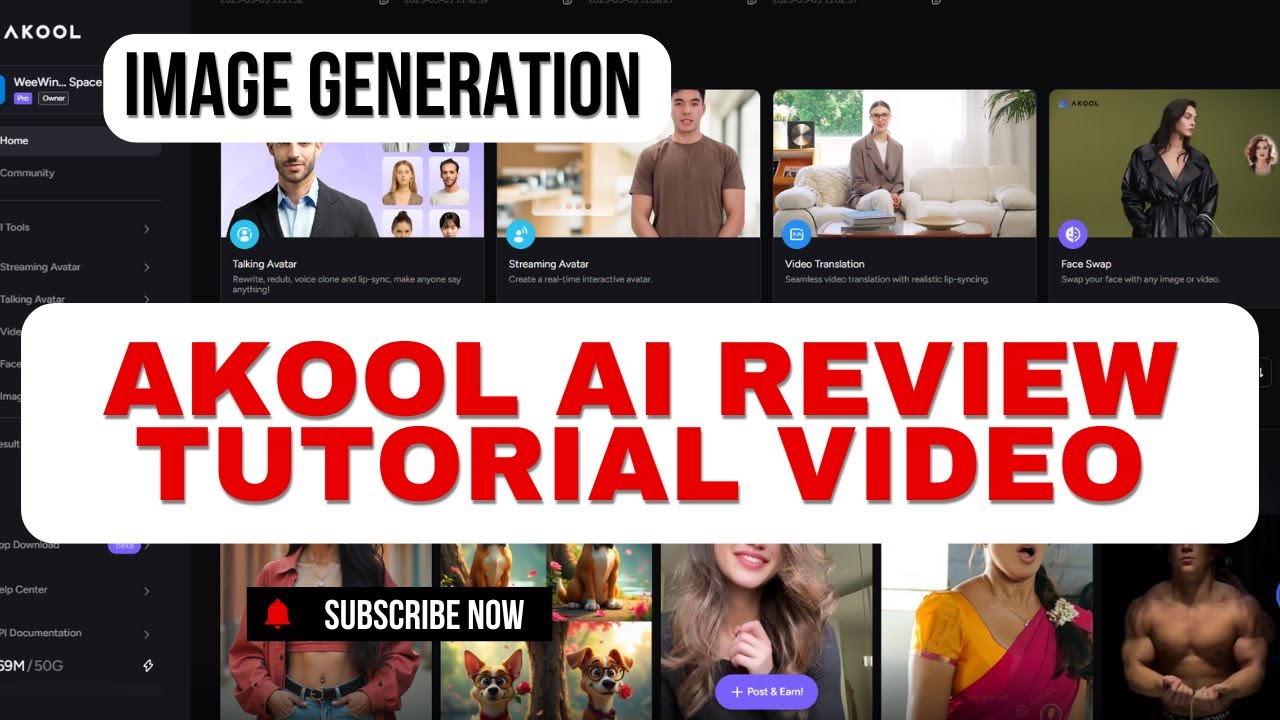 "Akool AI Review: Generate Stunning Images with Text-to-Image & Image-to-Image Tools!" - YouTube