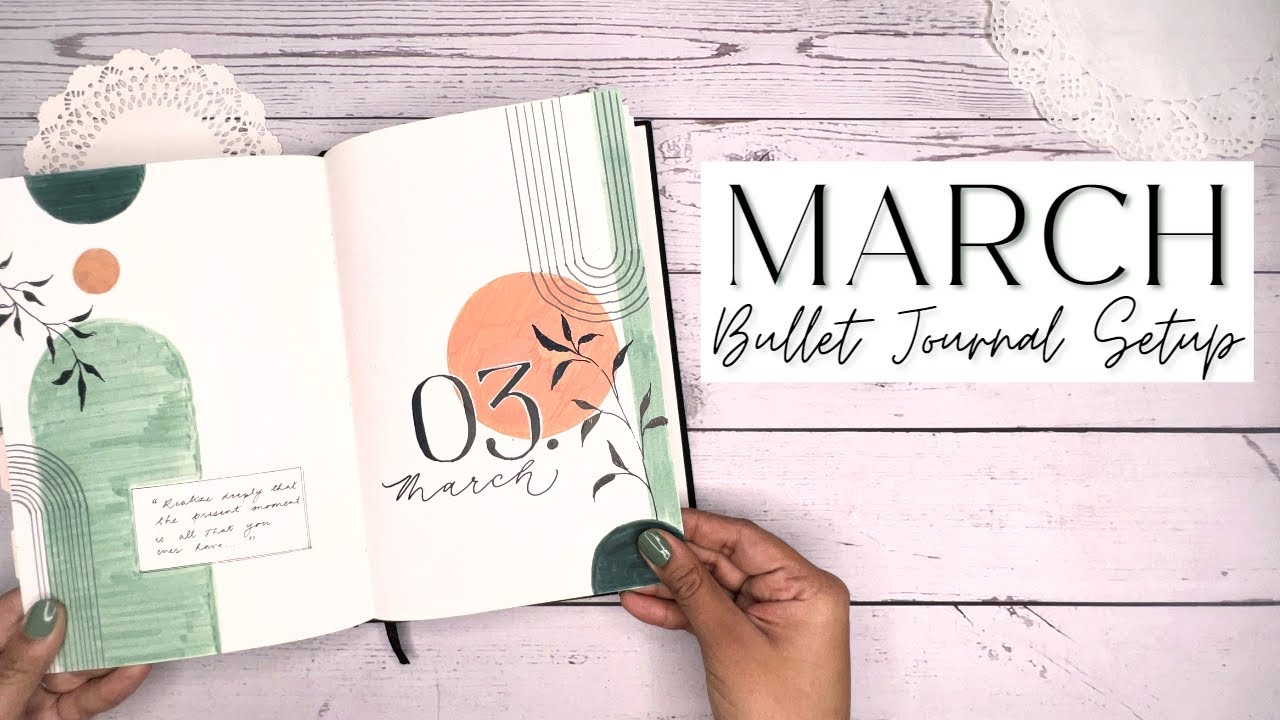March 2023 Bullet Journal Setup | Boho Aesthetic - YouTube