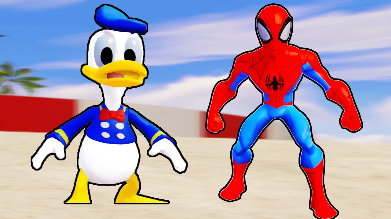 Donald Duck Spiderman Tinkerbell FUN FAIR ADVENTURES Nursery Rhymes ...